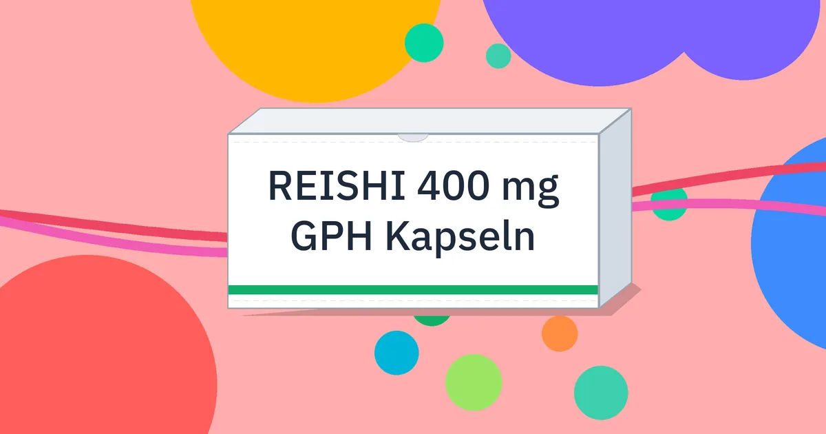 Symbolbild: Packung mit der Aufschrift REISHI 400 mg GPH Kapseln (PZN 12737303) – Verfügbarkeit und Bezug in Apotheken in Frankfurt am Main
