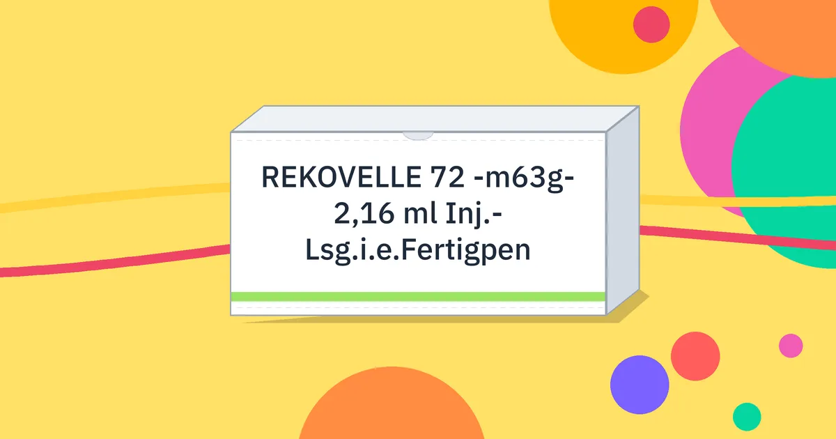 Symbolbild: Packung mit der Aufschrift REKOVELLE 72 -m63g-2,16 ml Inj.-Lsg.i.e.Fertigpen (PZN 19752317) – Verfügbarkeit und Bezug in Apotheken in Frankfurt am Main