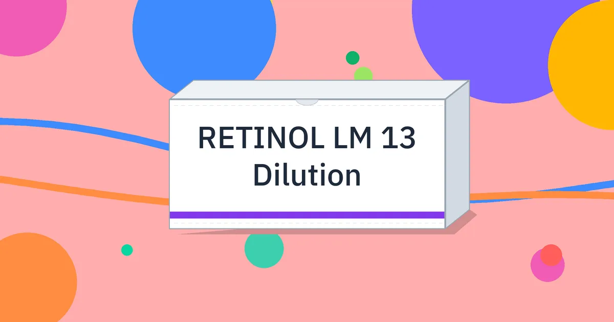 Symbolbild: Packung mit der Aufschrift RETINOL LM 13 Dilution (PZN 13047606) – Verfügbarkeit und Bezug in Apotheken in Frankfurt am Main