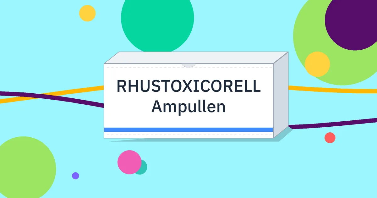 Symbolbild: Packung mit der Aufschrift RHUSTOXICORELL Ampullen (PZN 19436510) – Verfügbarkeit und Bezug in Apotheken in Frankfurt am Main