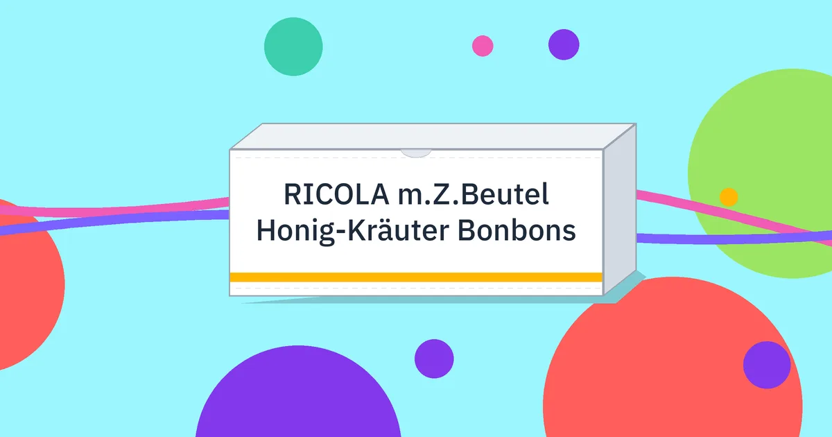 Symbolbild: Packung mit der Aufschrift RICOLA m.Z.Beutel Honig-Kräuter Bonbons (PZN 06946037) – Verfügbarkeit und Bezug in Apotheken in Frankfurt am Main