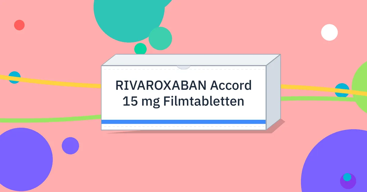 Symbolbild: Packung mit der Aufschrift RIVAROXABAN Accord 15 mg Filmtabletten (PZN 18735110) – Verfügbarkeit und Bezug in Apotheken in Frankfurt am Main