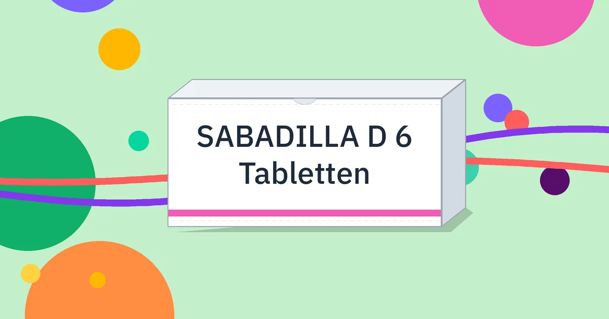 Symbolbild: Packung mit der Aufschrift SABADILLA D 6 Tabletten (PZN 04235148) – Verfügbarkeit und Bezug in Apotheken in Frankfurt am Main