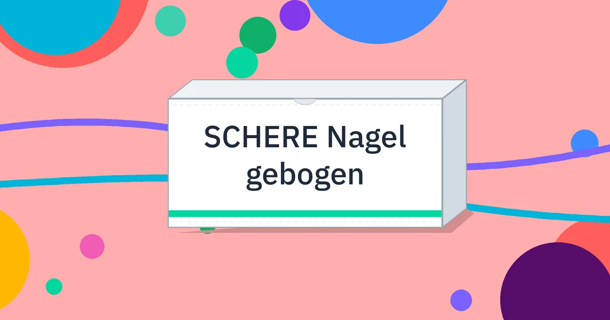 Symbolbild: Packung mit der Aufschrift SCHERE Nagel gebogen (PZN 04849910) – Verfügbarkeit und Bezug in Apotheken in Frankfurt am Main