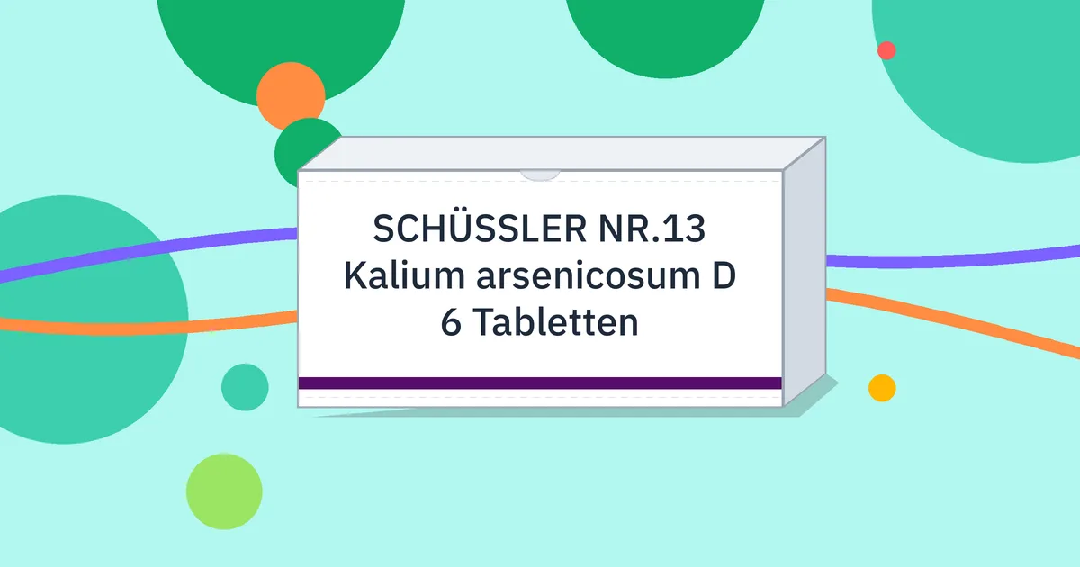 Symbolbild: Packung mit der Aufschrift SCHÜSSLER NR.13 Kalium arsenicosum D 6 Tabletten (PZN 11031831) – Verfügbarkeit und Bezug in Apotheken in Frankfurt am Main