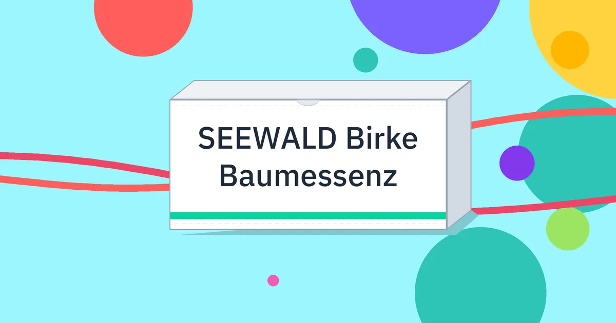 Symbolbild: Packung mit der Aufschrift SEEWALD Birke Baumessenz (PZN 16162035) – Verfügbarkeit und Bezug in Apotheken in Frankfurt am Main