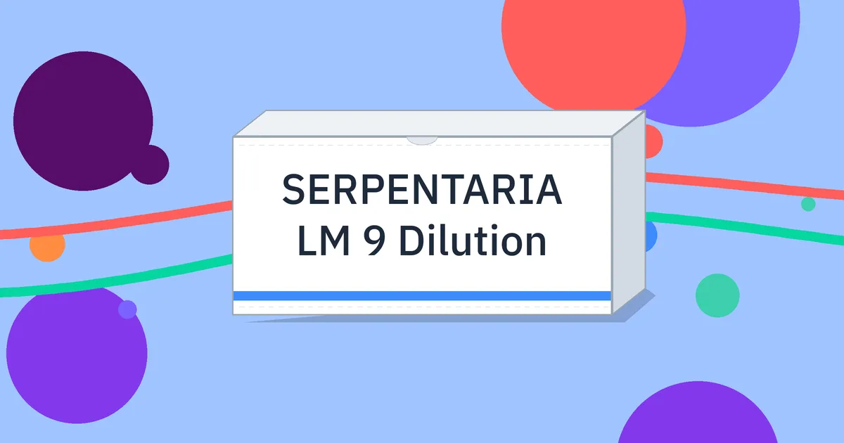 Symbolbild: Packung mit der Aufschrift SERPENTARIA LM 9 Dilution (PZN 13676118) – Verfügbarkeit und Bezug in Apotheken in Frankfurt am Main