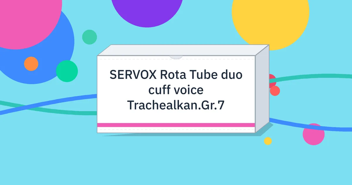 Symbolbild: Packung mit der Aufschrift SERVOX Rota Tube duo cuff voice Trachealkan.Gr.7 (PZN 10065880) – Verfügbarkeit und Bezug in Apotheken in Frankfurt am Main