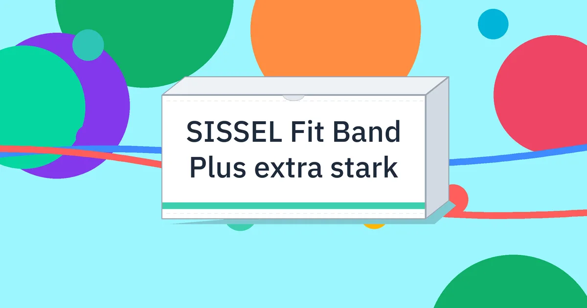 Symbolbild: Packung mit der Aufschrift SISSEL Fit Band Plus extra stark (PZN 07713648) – Verfügbarkeit und Bezug in Apotheken in Frankfurt am Main