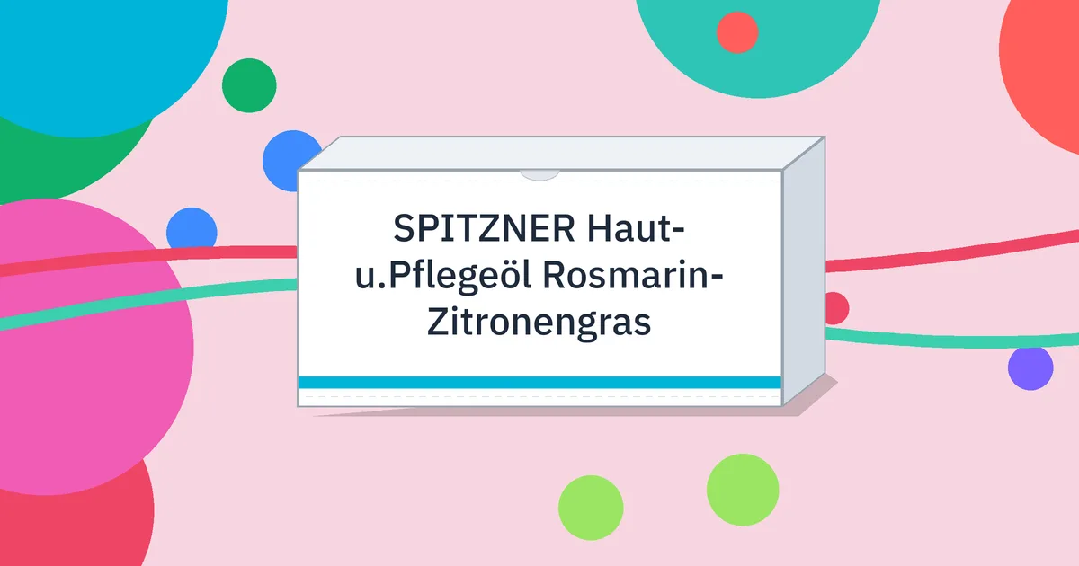 Symbolbild: Packung mit der Aufschrift SPITZNER Haut- u.Pflegeöl Rosmarin-Zitronengras (PZN 19388685) – Verfügbarkeit und Bezug in Apotheken in Frankfurt am Main