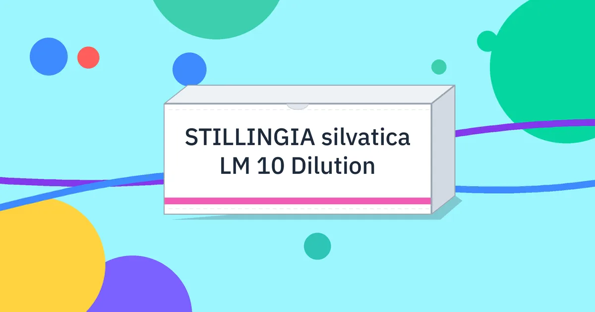 Symbolbild: Packung mit der Aufschrift STILLINGIA silvatica LM 10 Dilution (PZN 13201361) – Verfügbarkeit und Bezug in Apotheken in Frankfurt am Main