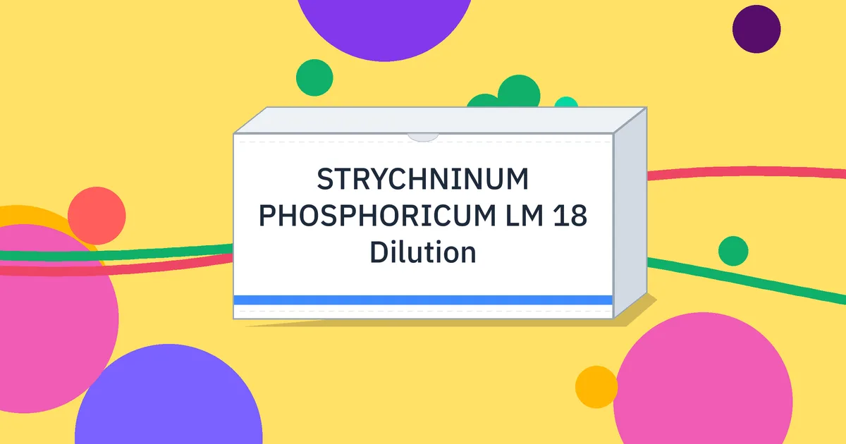 Symbolbild: Packung mit der Aufschrift STRYCHNINUM PHOSPHORICUM LM 18 Dilution (PZN 13207263) – Verfügbarkeit und Bezug in Apotheken in Frankfurt am Main
