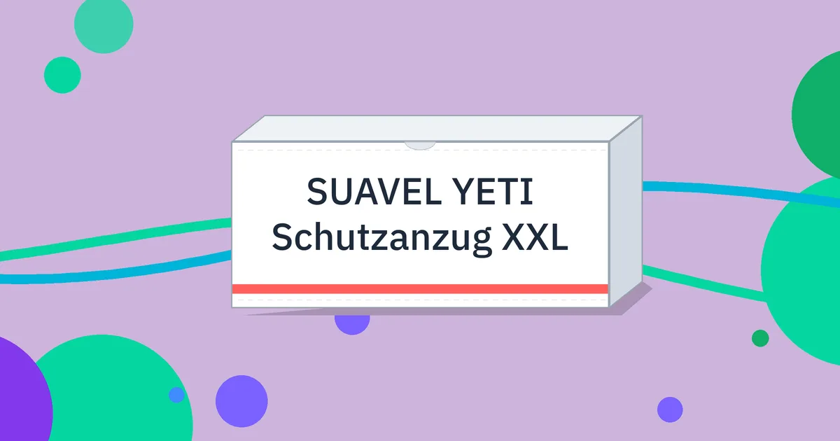 Symbolbild: Packung mit der Aufschrift SUAVEL YETI Schutzanzug XXL (PZN 18153106) – Verfügbarkeit und Bezug in Apotheken in Frankfurt am Main