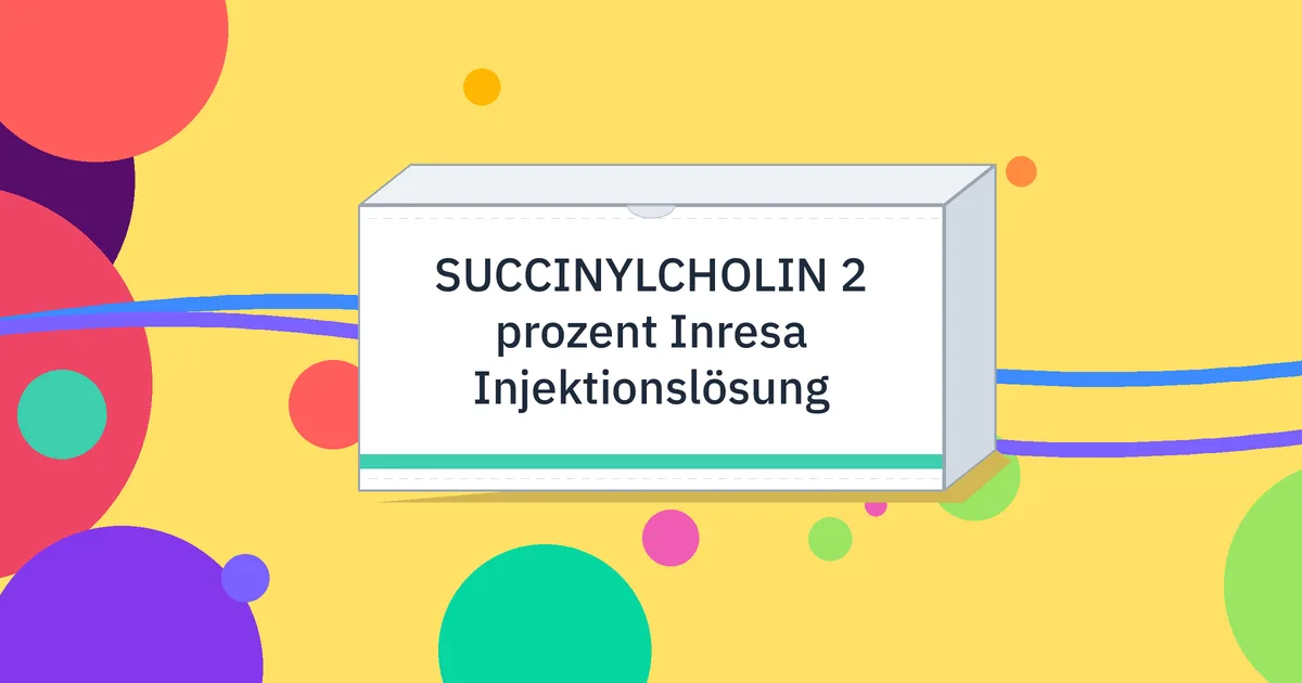 Symbolbild: Packung mit der Aufschrift SUCCINYLCHOLIN 2 prozent Inresa Injektionslösung (PZN 01175782) – Verfügbarkeit und Bezug in Apotheken in Frankfurt am Main