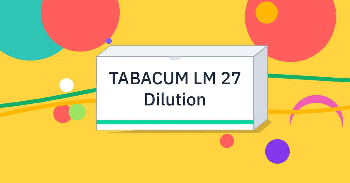 Symbolbild: Packung mit der Aufschrift TABACUM LM 27 Dilution (PZN 13212755) – Verfügbarkeit und Bezug in Apotheken in Frankfurt am Main
