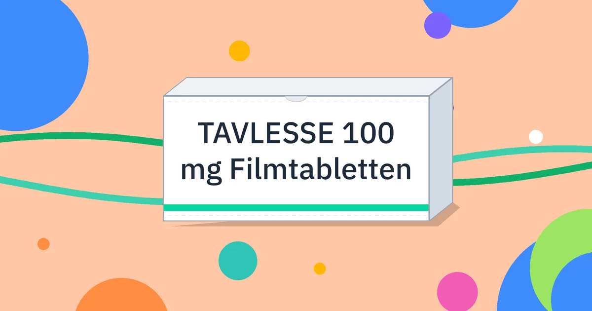 Symbolbild: Packung mit der Aufschrift TAVLESSE 100 mg Filmtabletten (PZN 16632831) – Verfügbarkeit und Bezug in Apotheken in Frankfurt am Main