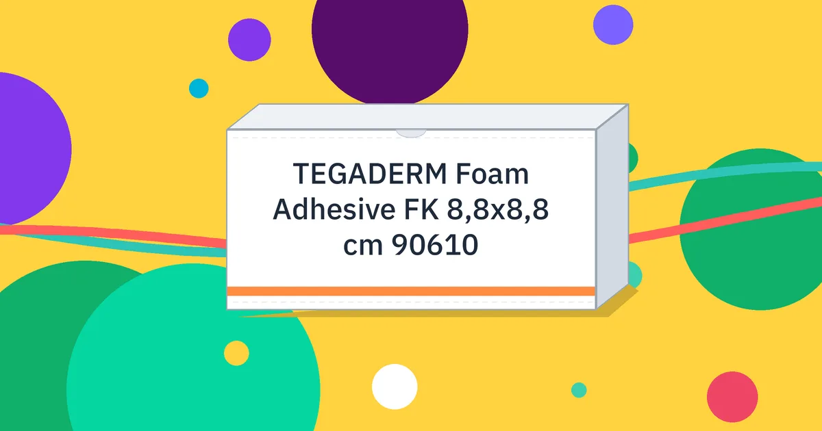 Symbolbild: Packung mit der Aufschrift TEGADERM Foam Adhesive FK 8,8x8,8 cm 90610 (PZN 15589263) – Verfügbarkeit und Bezug in Apotheken in Frankfurt am Main