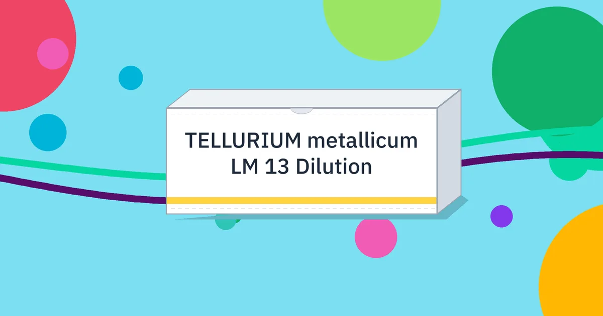 Symbolbild: Packung mit der Aufschrift TELLURIUM metallicum LM 13 Dilution (PZN 13215647) – Verfügbarkeit und Bezug in Apotheken in Frankfurt am Main