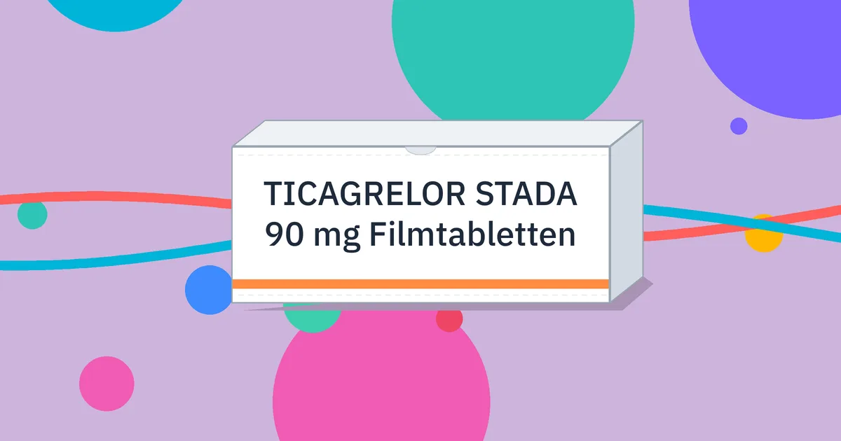 Symbolbild: Packung mit der Aufschrift TICAGRELOR STADA 90 mg Filmtabletten (PZN 18075576) – Verfügbarkeit und Bezug in Apotheken in Frankfurt am Main