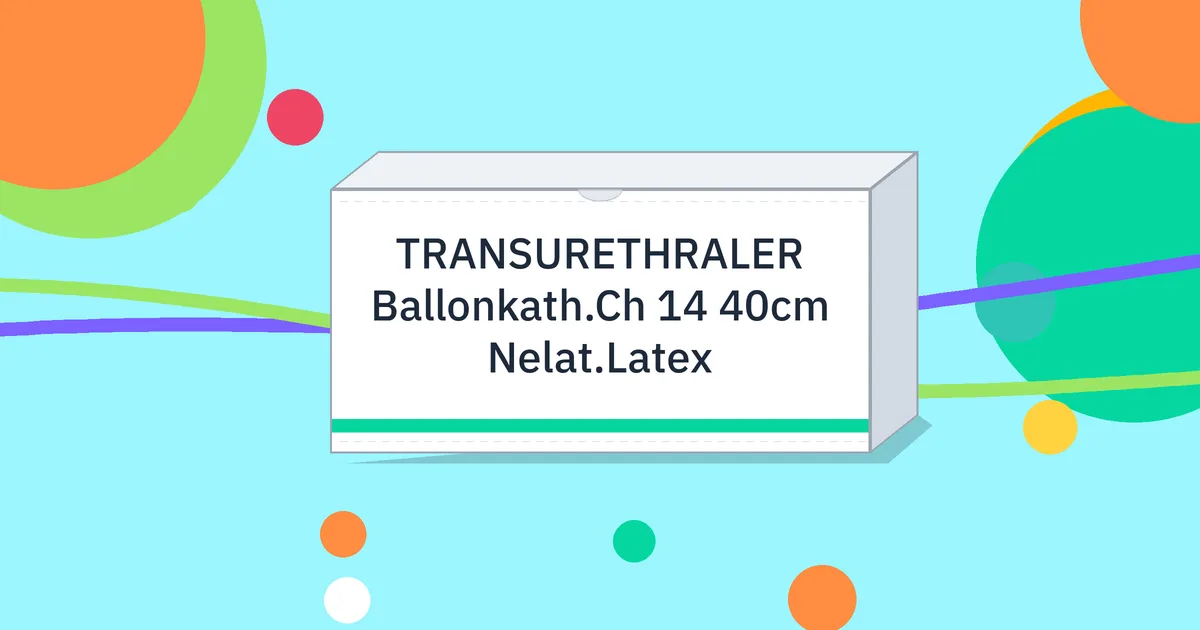 Symbolbild: Packung mit der Aufschrift TRANSURETHRALER Ballonkath.Ch 14 40cm Nelat.Latex (PZN 01150859) – Verfügbarkeit und Bezug in Apotheken in Frankfurt am Main
