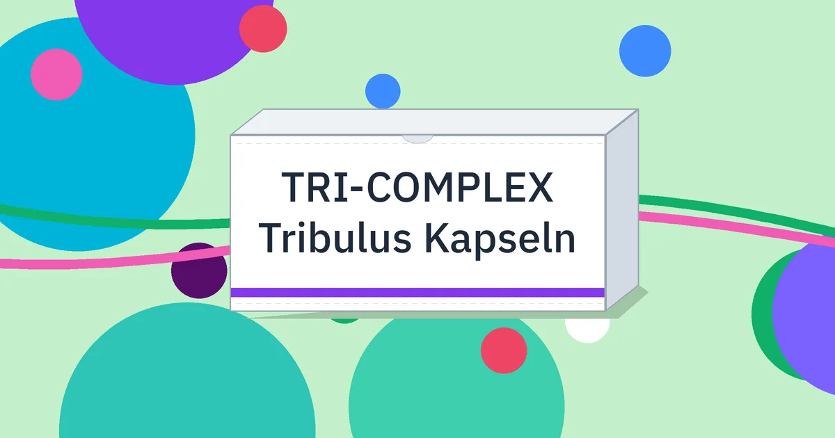 Symbolbild: Packung mit der Aufschrift TRI-COMPLEX Tribulus Kapseln (PZN 02235569) – Verfügbarkeit und Bezug in Apotheken in Frankfurt am Main