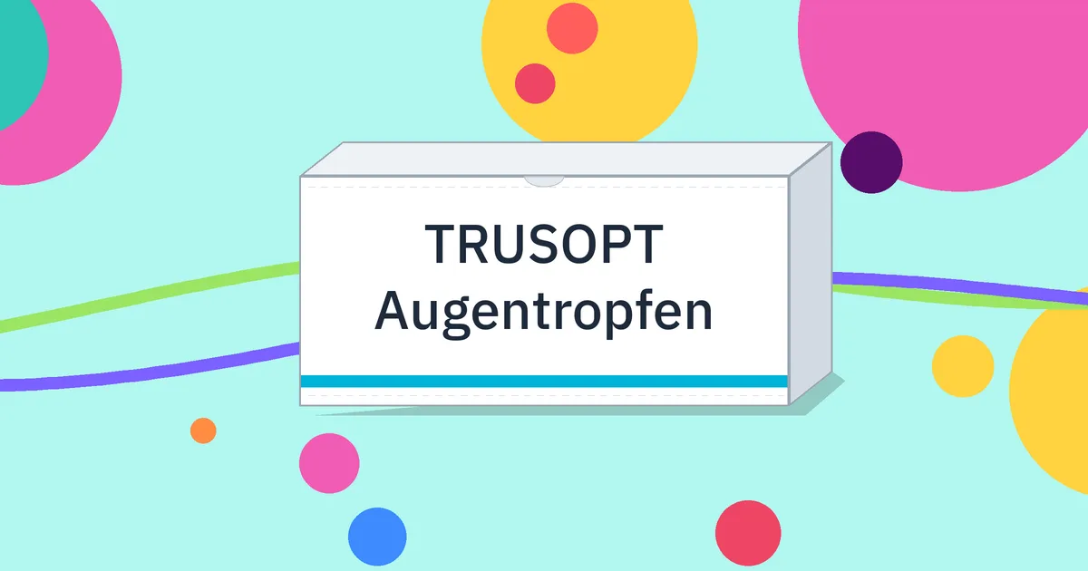 Symbolbild: Packung mit der Aufschrift TRUSOPT Augentropfen (PZN 01813969) – Verfügbarkeit und Bezug in Apotheken in Frankfurt am Main