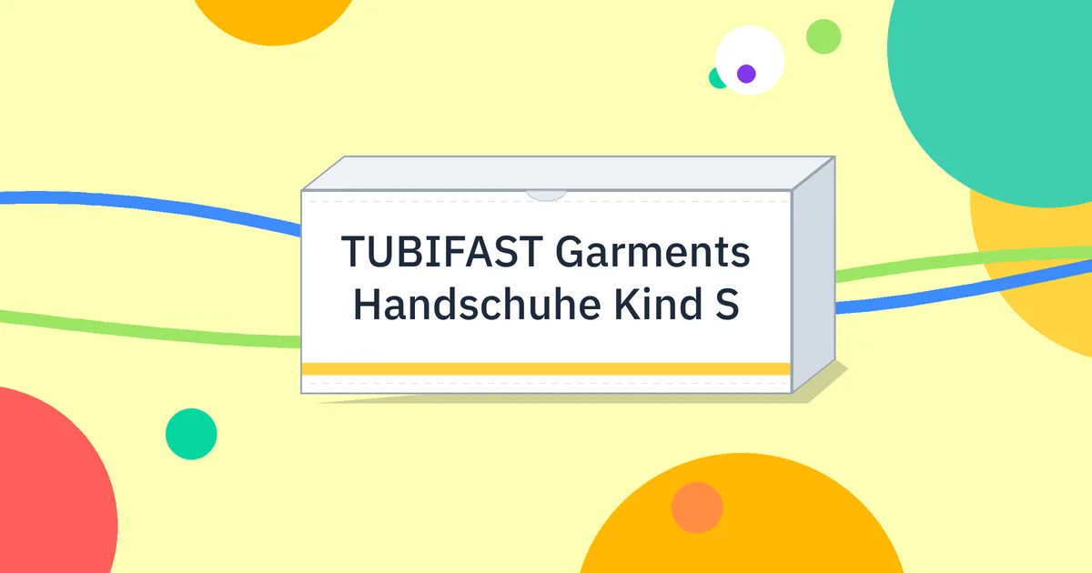 Symbolbild: Packung mit der Aufschrift TUBIFAST Garments Handschuhe Kind S (PZN 10058012) – Verfügbarkeit und Bezug in Apotheken in Frankfurt am Main