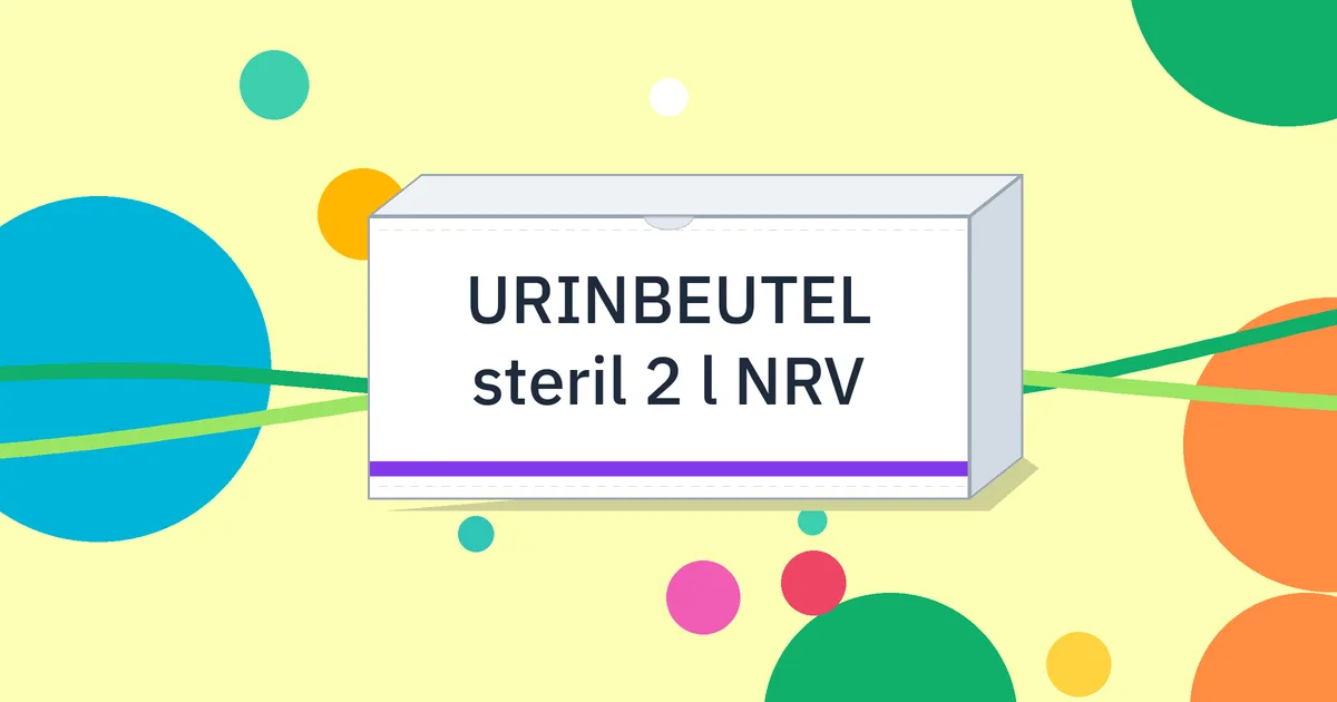 Symbolbild: Packung mit der Aufschrift URINBEUTEL steril 2 l NRV (PZN 10033957) – Verfügbarkeit und Bezug in Apotheken in Frankfurt am Main