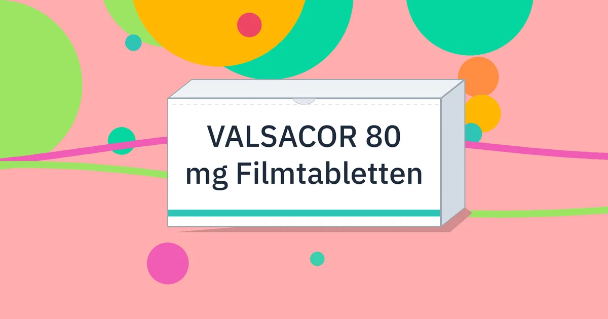 Symbolbild: Packung mit der Aufschrift VALSACOR 80 mg Filmtabletten (PZN 09269620) – Verfügbarkeit und Bezug in Apotheken in Frankfurt am Main
