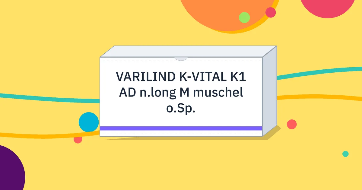 Symbolbild: Packung mit der Aufschrift VARILIND K-VITAL K1 AD n.long M muschel o.Sp. (PZN 20567246) – Verfügbarkeit und Bezug in Apotheken in Frankfurt am Main
