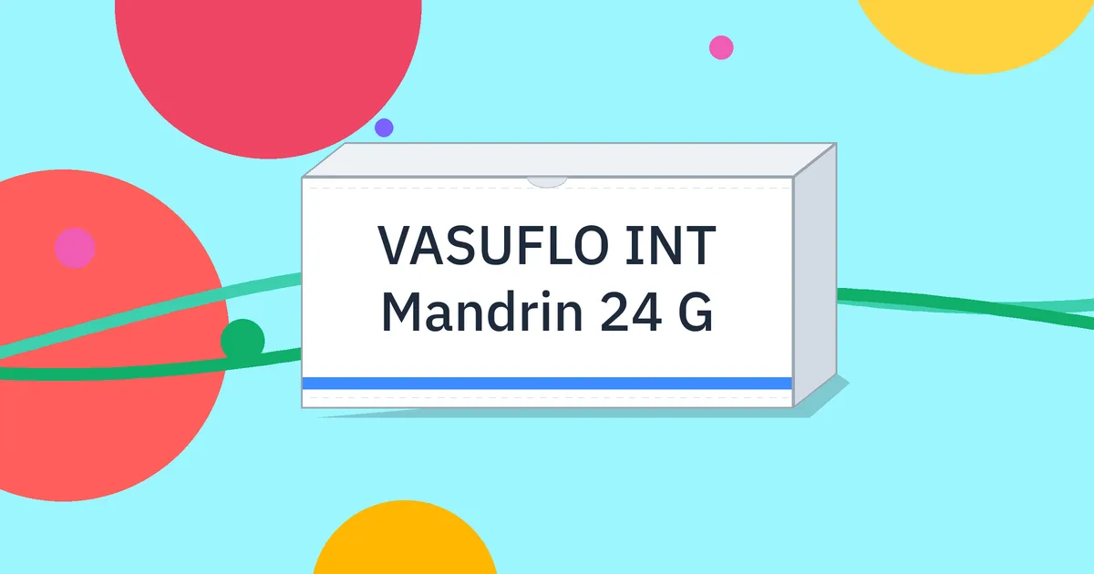Symbolbild: Packung mit der Aufschrift VASUFLO INT Mandrin 24 G (PZN 08485379) – Verfügbarkeit und Bezug in Apotheken in Frankfurt am Main