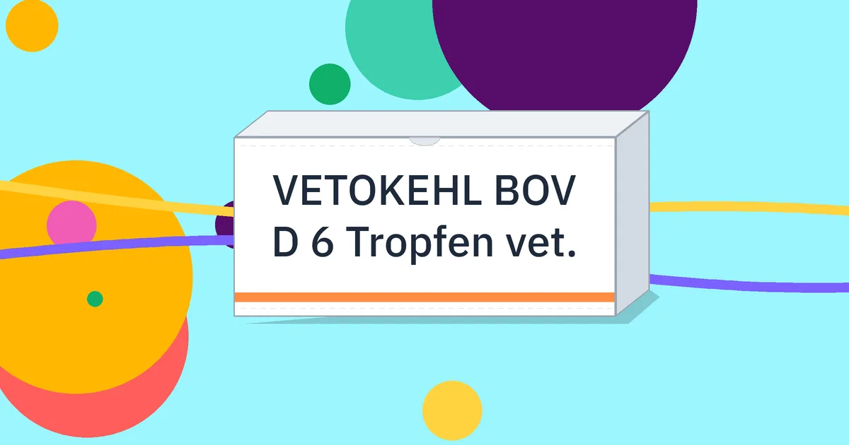 Symbolbild: Packung mit der Aufschrift VETOKEHL BOV D 6 Tropfen vet. (PZN 00163268) – Verfügbarkeit und Bezug in Apotheken in Frankfurt am Main