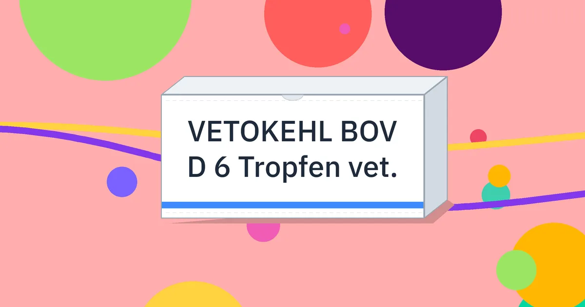 Symbolbild: Packung mit der Aufschrift VETOKEHL BOV D 6 Tropfen vet. (PZN 00163251) – Verfügbarkeit und Bezug in Apotheken in Frankfurt am Main