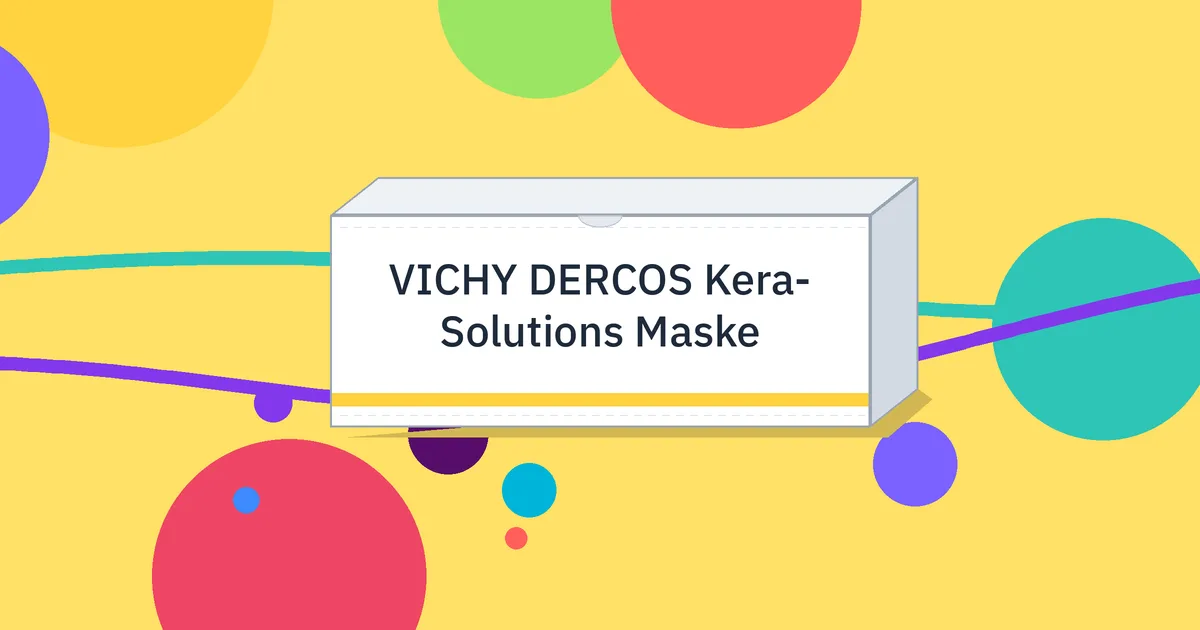 Symbolbild: Packung mit der Aufschrift VICHY DERCOS Kera-Solutions Maske (PZN 15386293) – Verfügbarkeit und Bezug in Apotheken in Frankfurt am Main