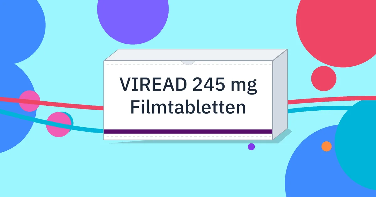 Symbolbild: Packung mit der Aufschrift VIREAD 245 mg Filmtabletten (PZN 07240546) – Verfügbarkeit und Bezug in Apotheken in Frankfurt am Main