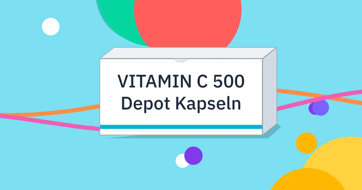 Symbolbild: Packung mit der Aufschrift VITAMIN C 500 Depot Kapseln (PZN 18666165) – Verfügbarkeit und Bezug in Apotheken in Frankfurt am Main