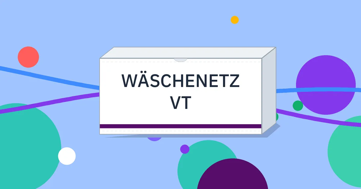 Symbolbild: Packung mit der Aufschrift WÄSCHENETZ VT (PZN 06721634) – Verfügbarkeit und Bezug in Apotheken in Frankfurt am Main