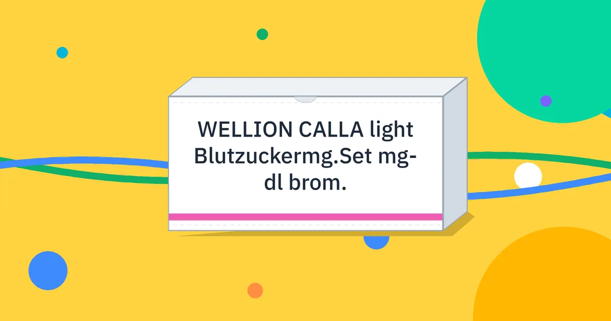 Symbolbild: Packung mit der Aufschrift WELLION CALLA light Blutzuckermg.Set mg-dl brom. (PZN 06119788) – Verfügbarkeit und Bezug in Apotheken in Frankfurt am Main