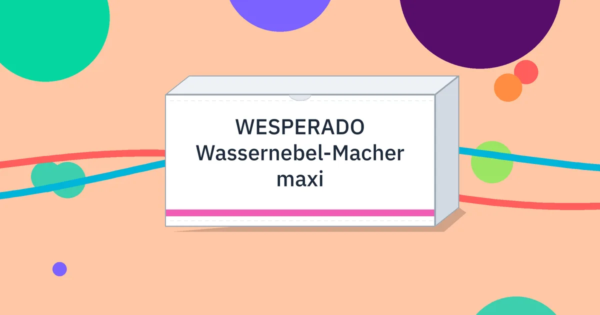 Symbolbild: Packung mit der Aufschrift WESPERADO Wassernebel-Macher maxi (PZN 18749313) – Verfügbarkeit und Bezug in Apotheken in Frankfurt am Main