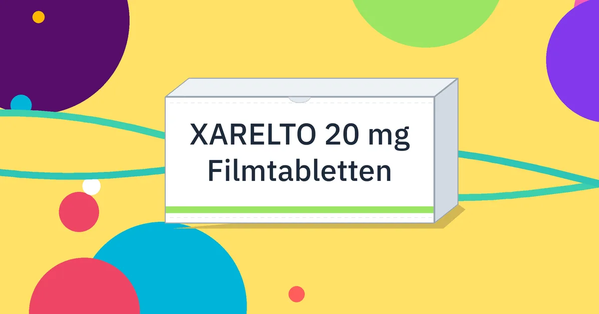 Symbolbild: Packung mit der Aufschrift XARELTO 20 mg Filmtabletten (PZN 10853577) – Verfügbarkeit und Bezug in Apotheken in Frankfurt am Main