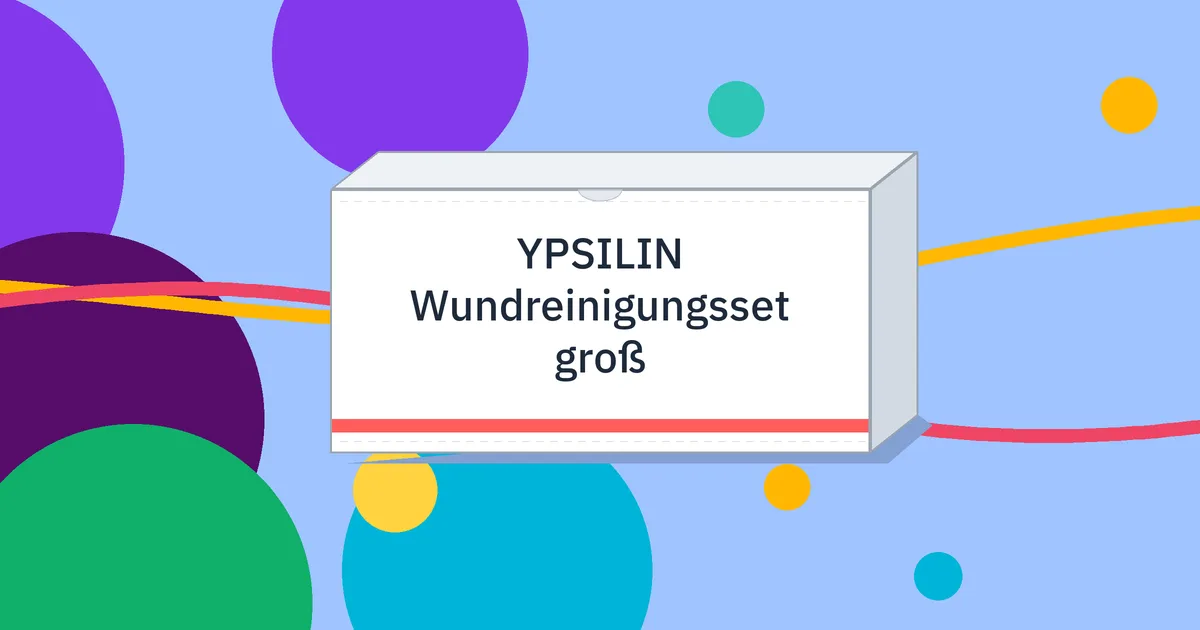 Symbolbild: Packung mit der Aufschrift YPSILIN Wundreinigungsset groß (PZN 00671562) – Verfügbarkeit und Bezug in Apotheken in Frankfurt am Main