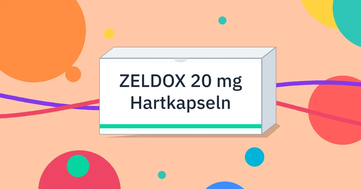 Symbolbild: Packung mit der Aufschrift ZELDOX 20 mg Hartkapseln (PZN 02583023) – Verfügbarkeit und Bezug in Apotheken in Frankfurt am Main