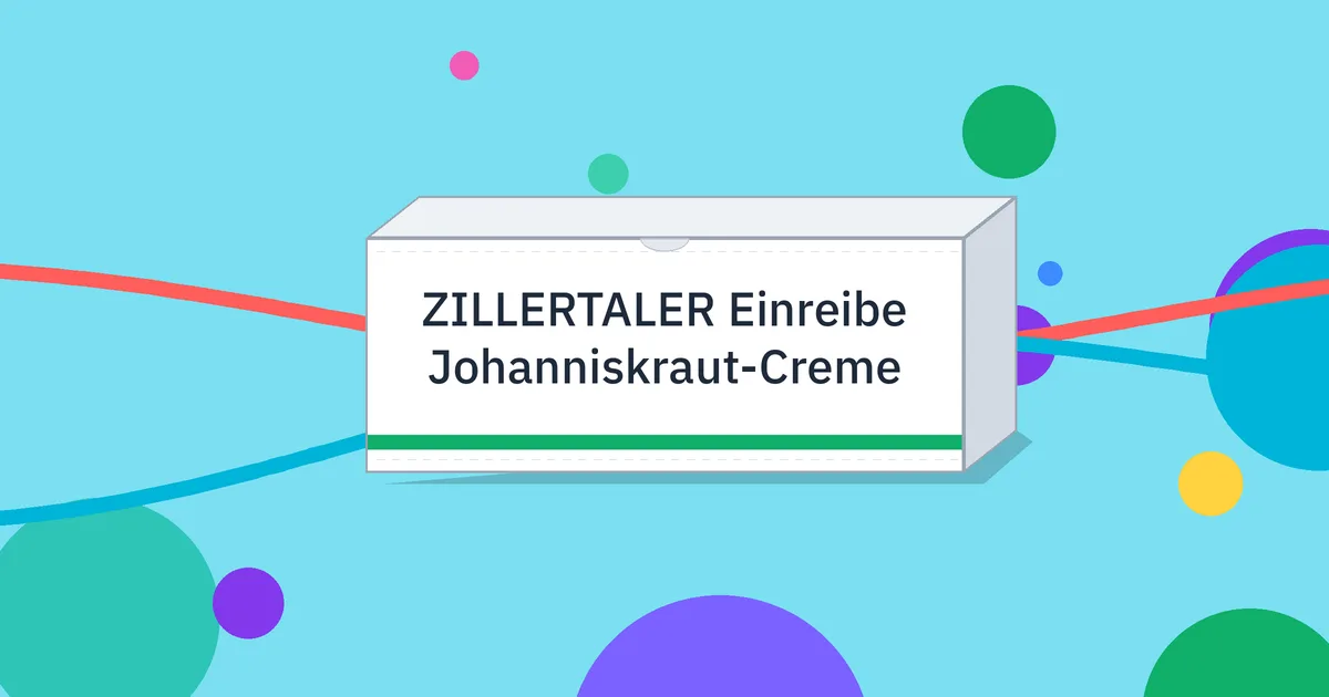 Symbolbild: Packung mit der Aufschrift ZILLERTALER Einreibe Johanniskraut-Creme (PZN 20281739) – Verfügbarkeit und Bezug in Apotheken in Frankfurt am Main