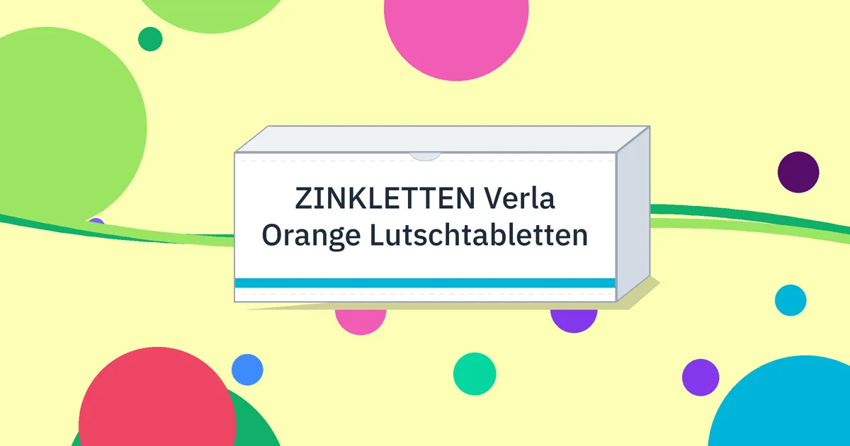 Symbolbild: Packung mit der Aufschrift ZINKLETTEN Verla Orange Lutschtabletten (PZN 03915450) – Verfügbarkeit und Bezug in Apotheken in Frankfurt am Main