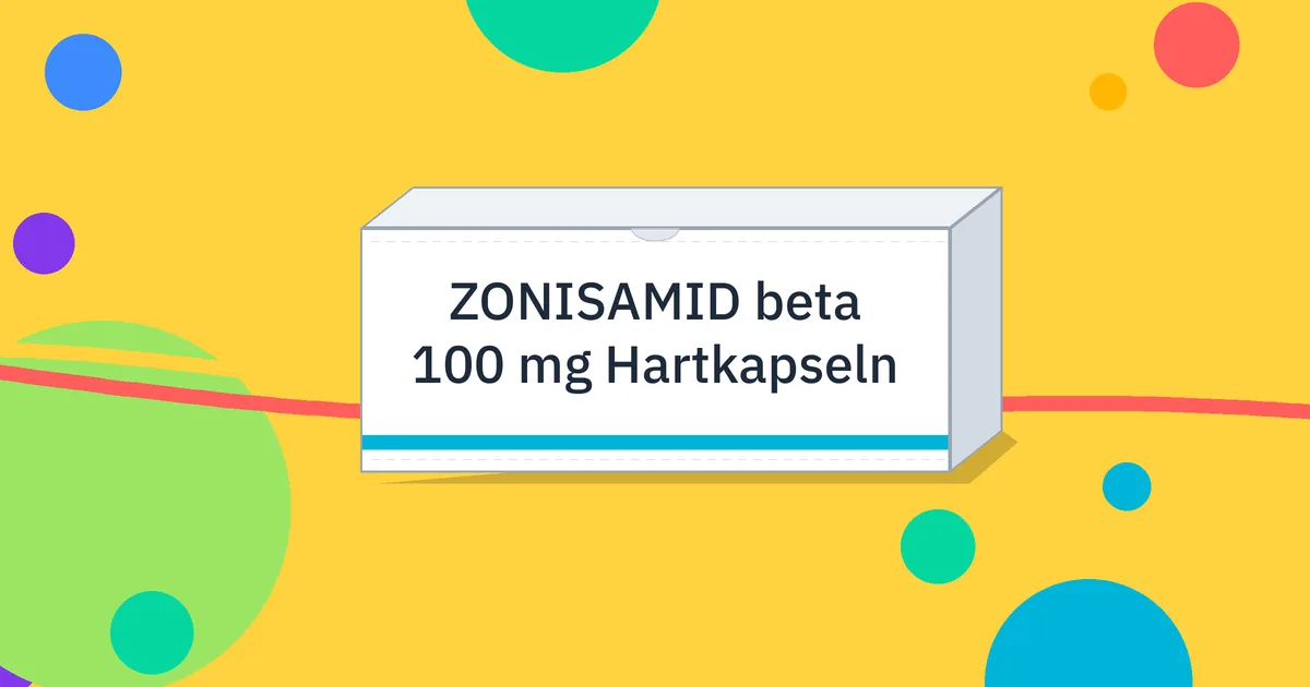 Symbolbild: Packung mit der Aufschrift ZONISAMID beta 100 mg Hartkapseln (PZN 09154590) – Verfügbarkeit und Bezug in Apotheken in Frankfurt am Main