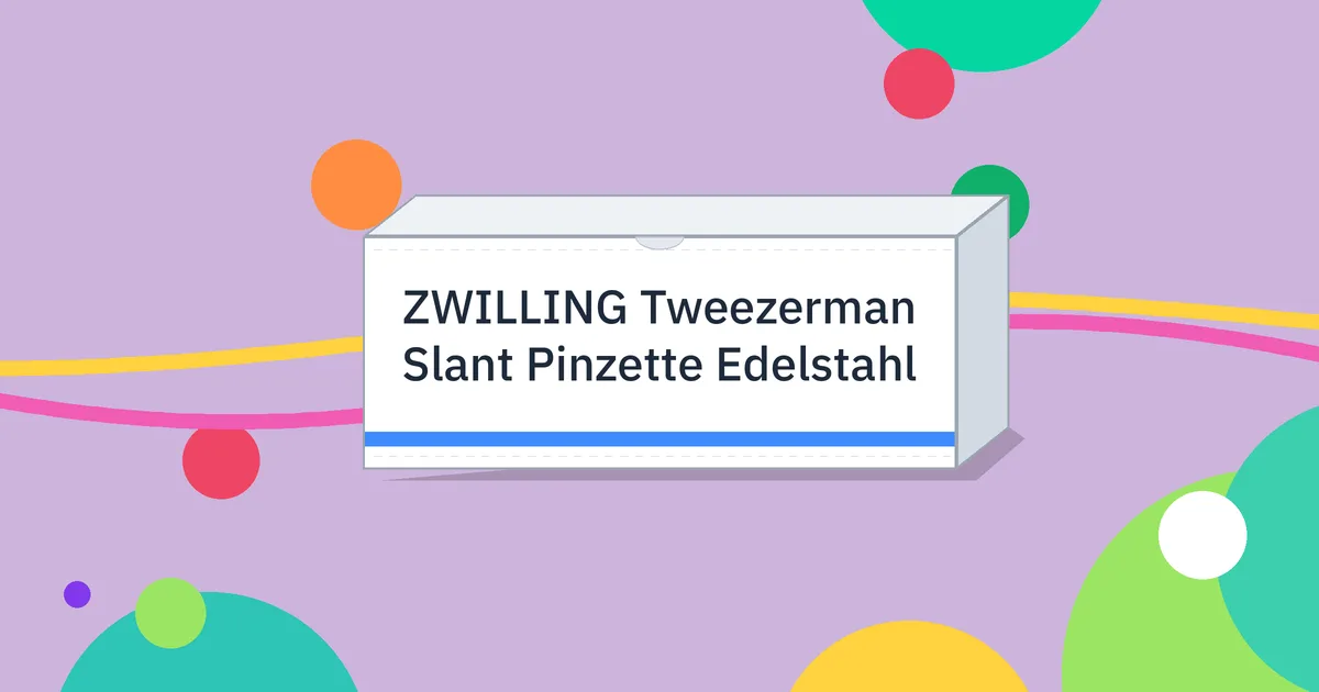 Symbolbild: Packung mit der Aufschrift ZWILLING Tweezerman Slant Pinzette Edelstahl (PZN 16760641) – Verfügbarkeit und Bezug in Apotheken in Frankfurt am Main