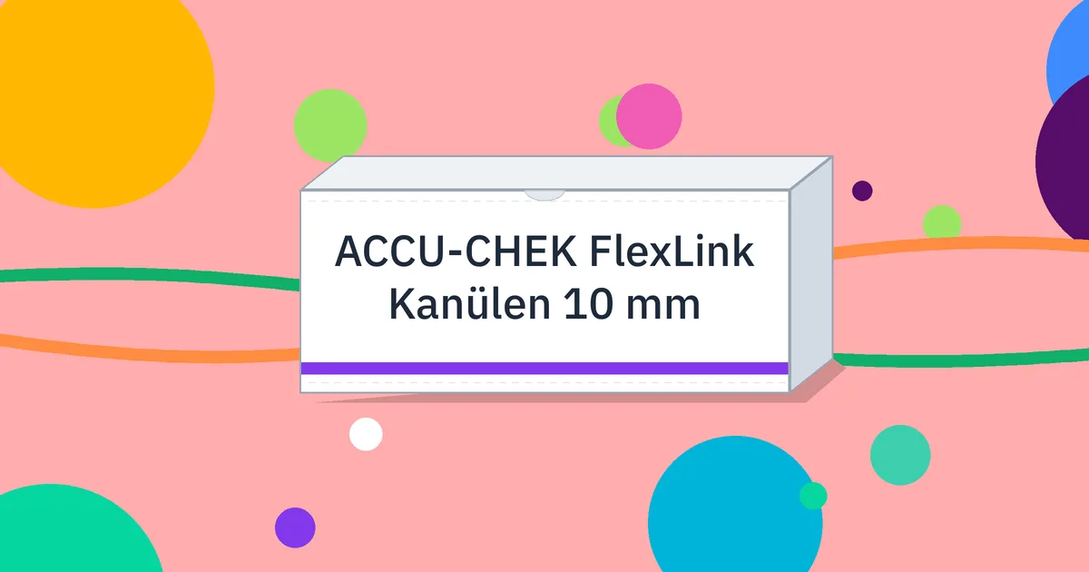 Symbolbild: Packung mit der Aufschrift ACCU-CHEK FlexLink Kanülen 10 mm (PZN 16786988) – Verfügbarkeit und Bezug in Apotheken in Frankfurt am Main