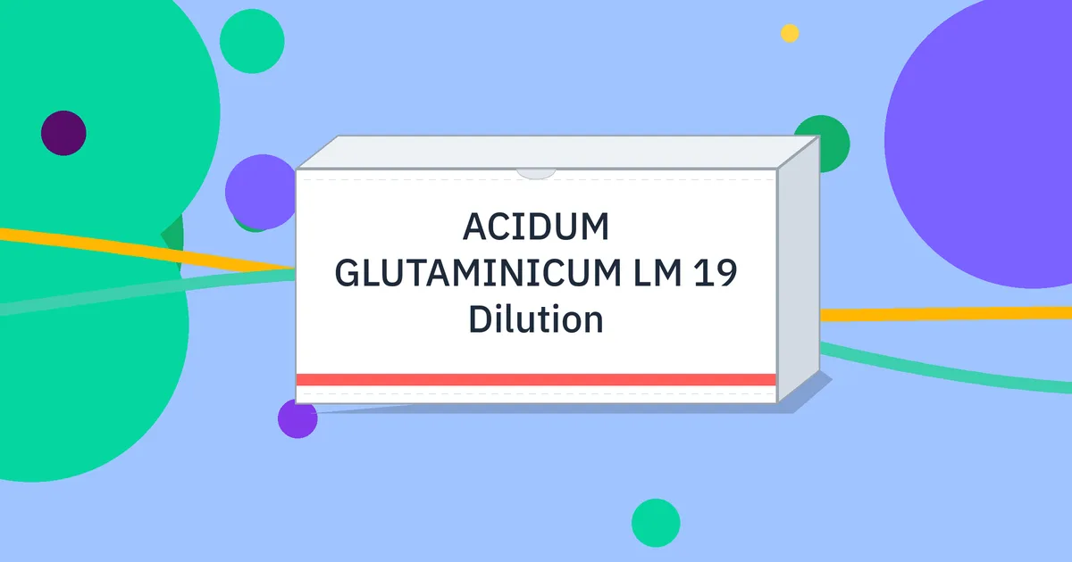 Symbolbild: Packung mit der Aufschrift ACIDUM GLUTAMINICUM LM 19 Dilution (PZN 13276643) – Verfügbarkeit und Bezug in Apotheken in Frankfurt am Main