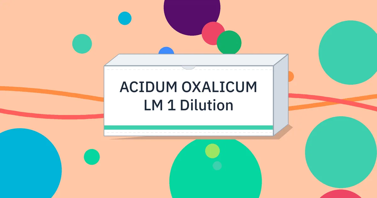 Symbolbild: Packung mit der Aufschrift ACIDUM OXALICUM LM 1 Dilution (PZN 13280780) – Verfügbarkeit und Bezug in Apotheken in Frankfurt am Main