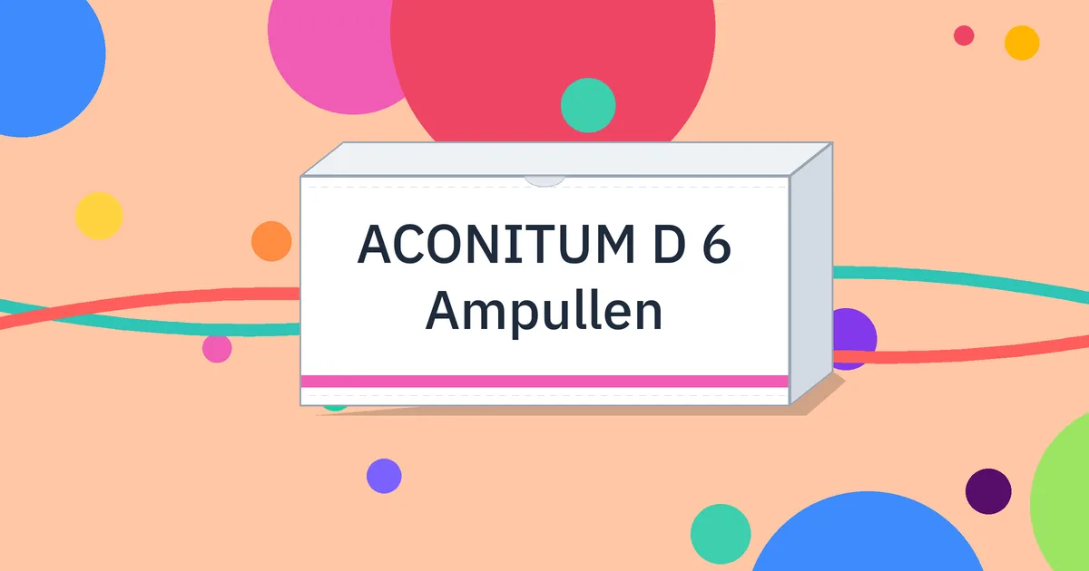 Symbolbild: Packung mit der Aufschrift ACONITUM D 6 Ampullen (PZN 11703905) – Verfügbarkeit und Bezug in Apotheken in Frankfurt am Main